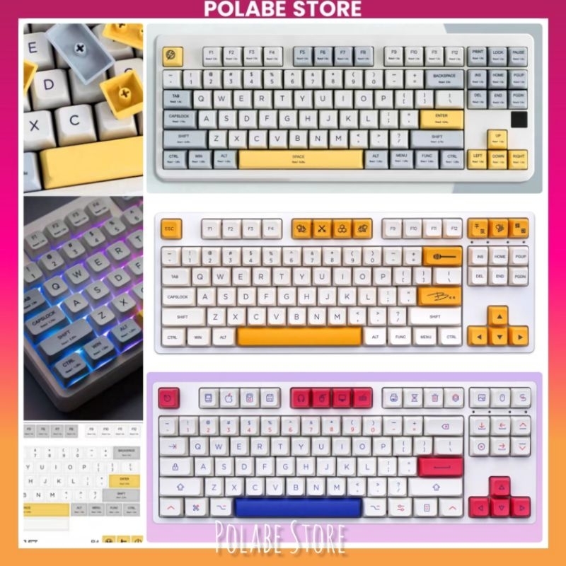 Keycap MDA Kon Momo Honey Bee MDA Heavy Industry profile PBT material ...