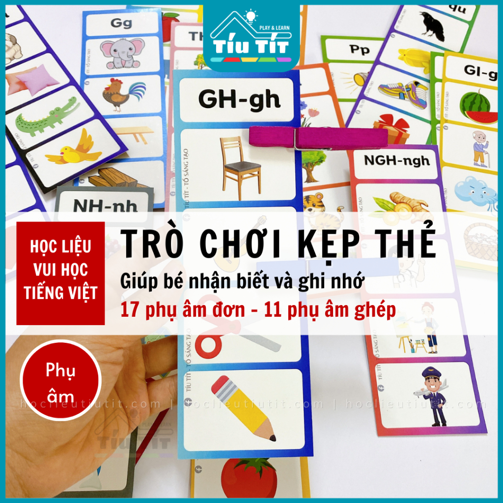 Learning Vietnamese Fun Materials - Card Clamp Game Helps Children ...