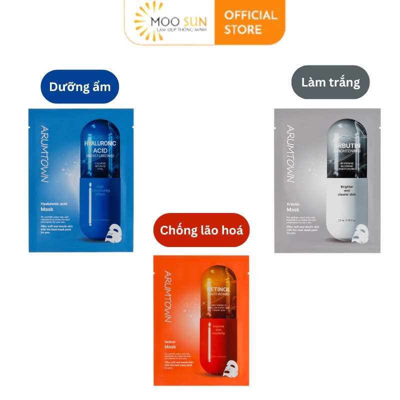 Korean Arumtown Moisturizing Brightening Mask 23ml (Box of 10 pieces ...