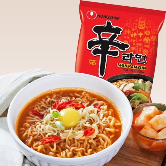 Shin Ramyun Nongshim Korean Spicy Noodles 1 pack (5*120g / Pack ...