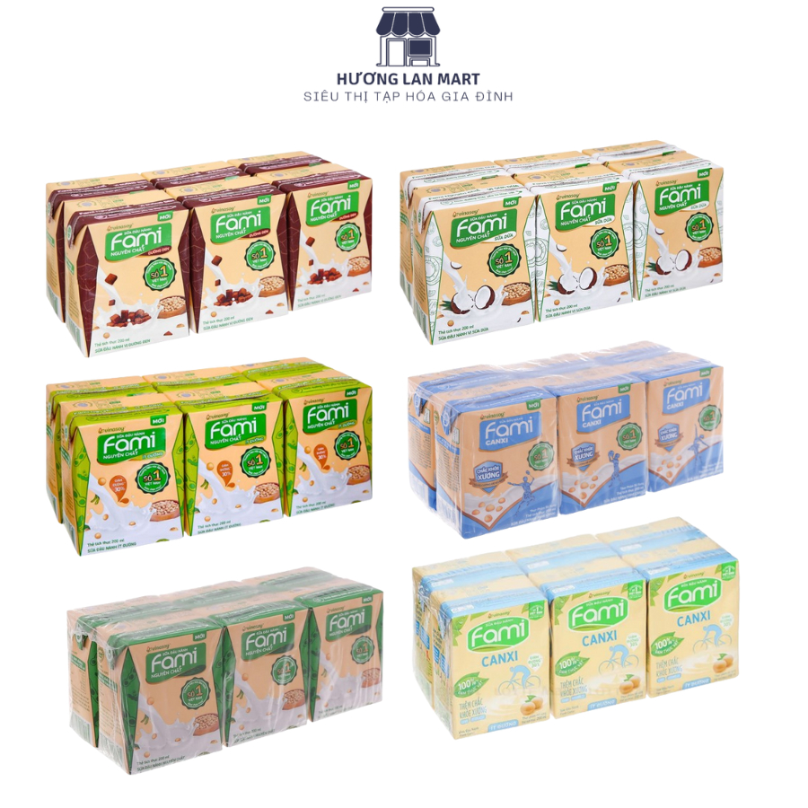 Pure Fami Soy Milk, Calcium, Fami Coconut Milk, Fami Black Sugar Long ...