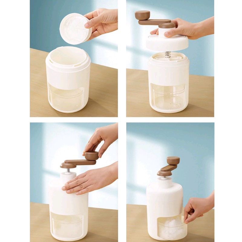 Mini Ice Crusher, Multifunctional Manual Crank Snow Ice Grinder for ...