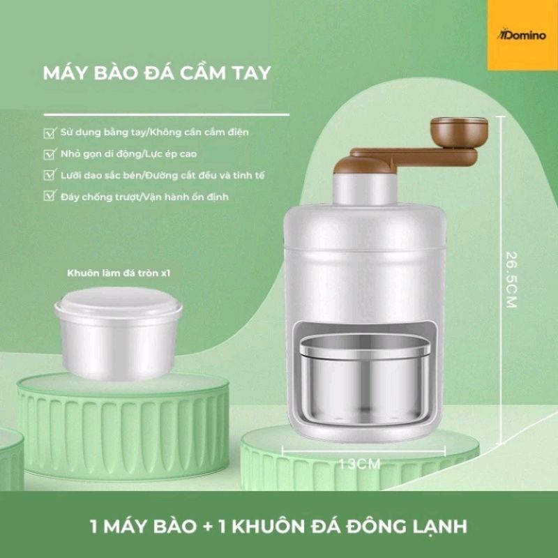 Mini Ice Crusher, Multifunctional Manual Crank Snow Ice Grinder for ...