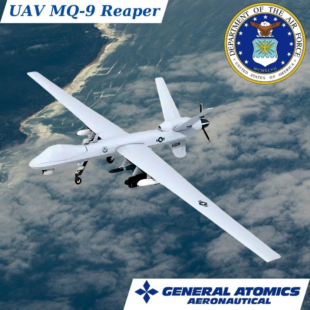 UAV MQ-9 Reaper Long Range Drone and Attack Paper Model | Shopee Singapore