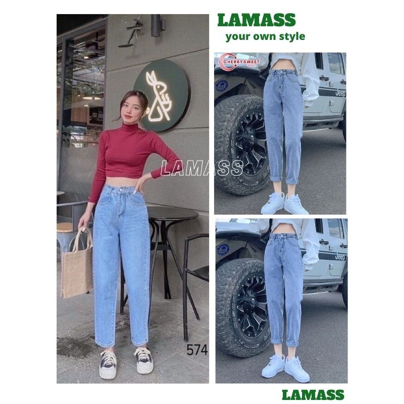 Baggy Jeans High Back Female Baggy Personality Trend, Youthful Plain ...