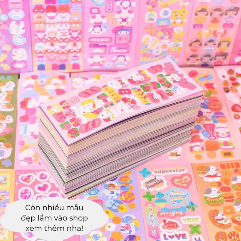 Combo of 20 sparkling stickers, toploader decorative stickers, handmade ...
