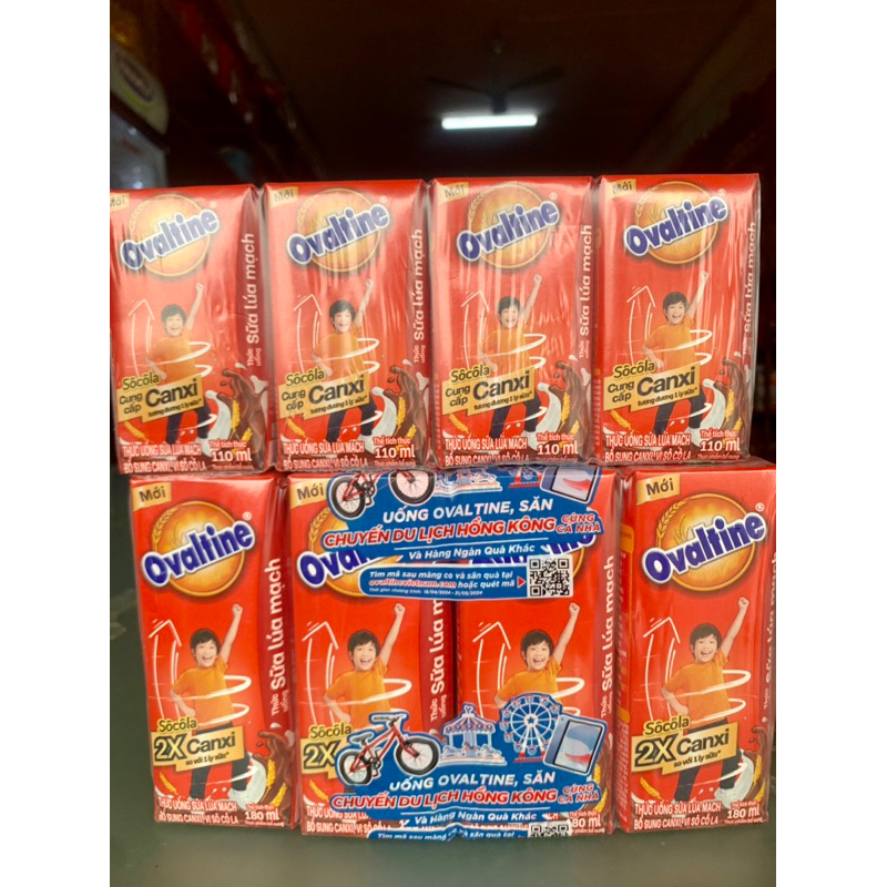 Lot of 4 Boxes of ovaltine Barley Milk Supplement 2Xcalcium Chocolate Flavor 110ml-180ml ...