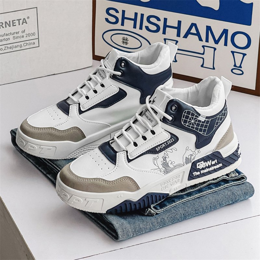 LAKINTA Korean style fashion high collar men's sneaker GA22 | Shopee ...