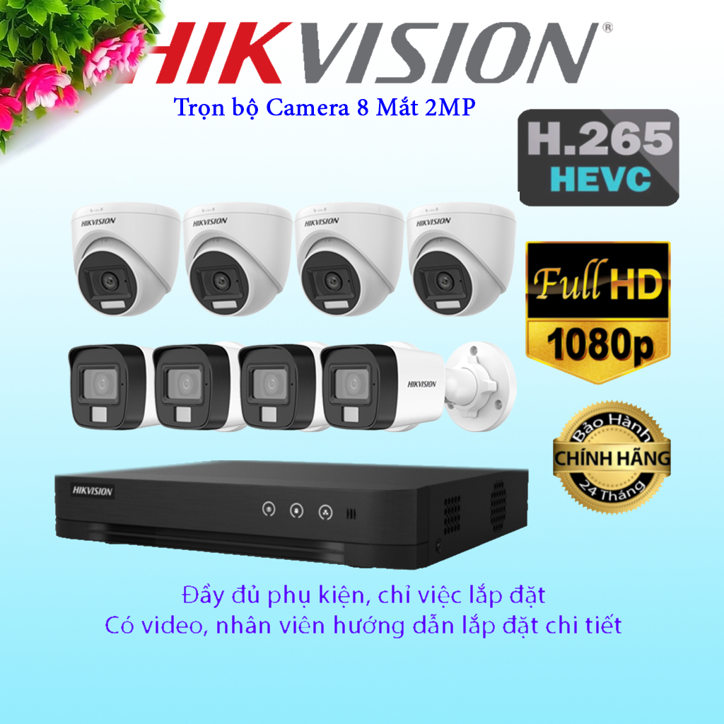 Hikvision 8-Eye Camera Set 2Mp Full HD 1080P, Full Installation ...