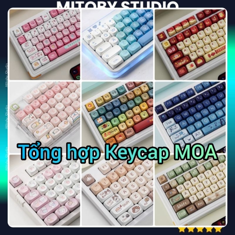 Synthesis of MOA Panda Rabbit Keycap profile mechanical keyboard ...
