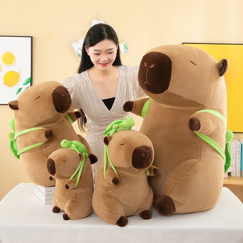 Capybara Teddy Bear, Capybara Wearing Turtle Backpack_KHOSIGAGOIHCM ...