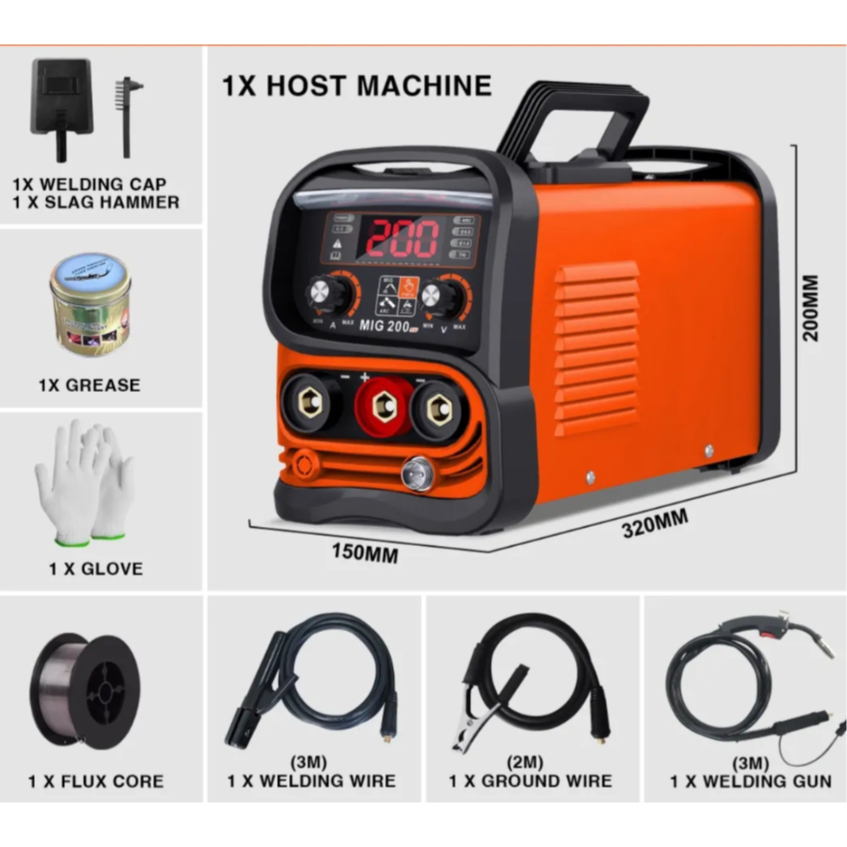 Mig Welding Machine + Airless 200A Welding Rod - Electronic Welding ...