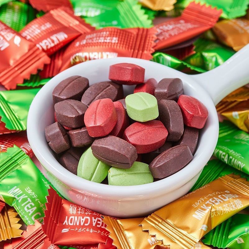 Set 500GR Low-Sugar Milk Tea Candy, Milk Tea Candy / Milk Tea Candy ...