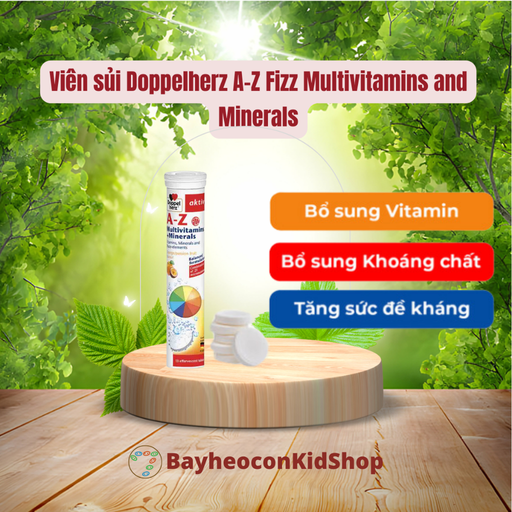 Doppelherz A-Z Fizz Multivitamins and Minerals effervescent tablets ...