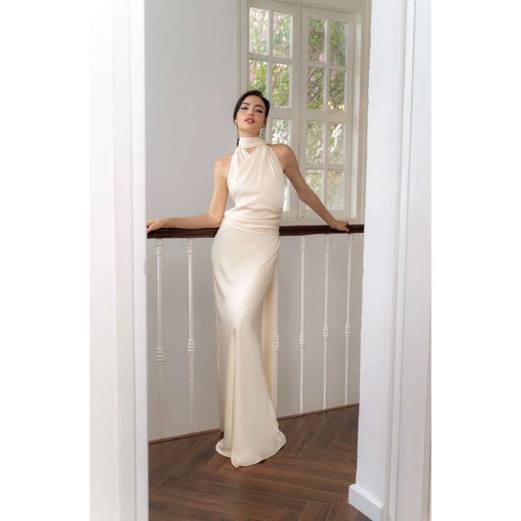 [KISSERINE] Keva SILK DRESS - SILK DRESS design - long SILK DRESS ...