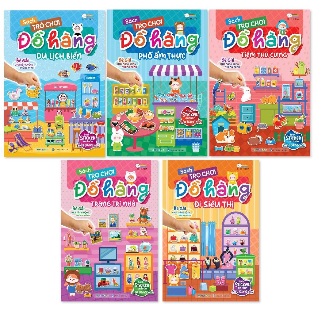 Combo of 5 Books, Games and Goods for Girls (More than 1000 Stickers ...