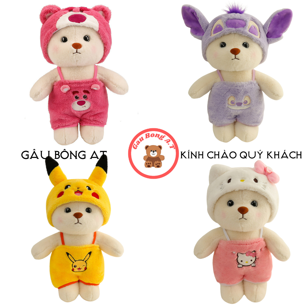 [Imported Goods] Lena Teddy Bear, Lotso Strawberry Teddy Bear, Stitch ...