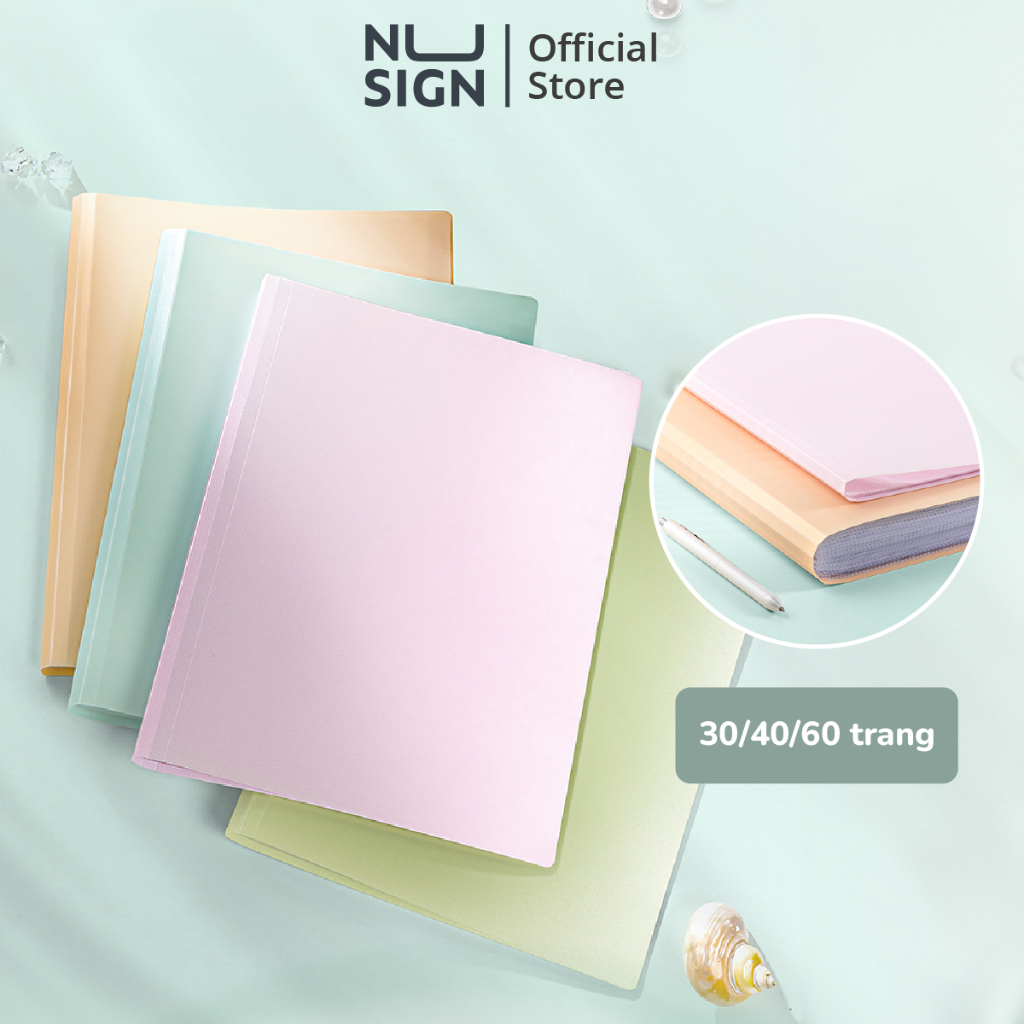 [NUSIGN x DELI] Leaf file A4 document file 30/40/60 leaves Deli ...