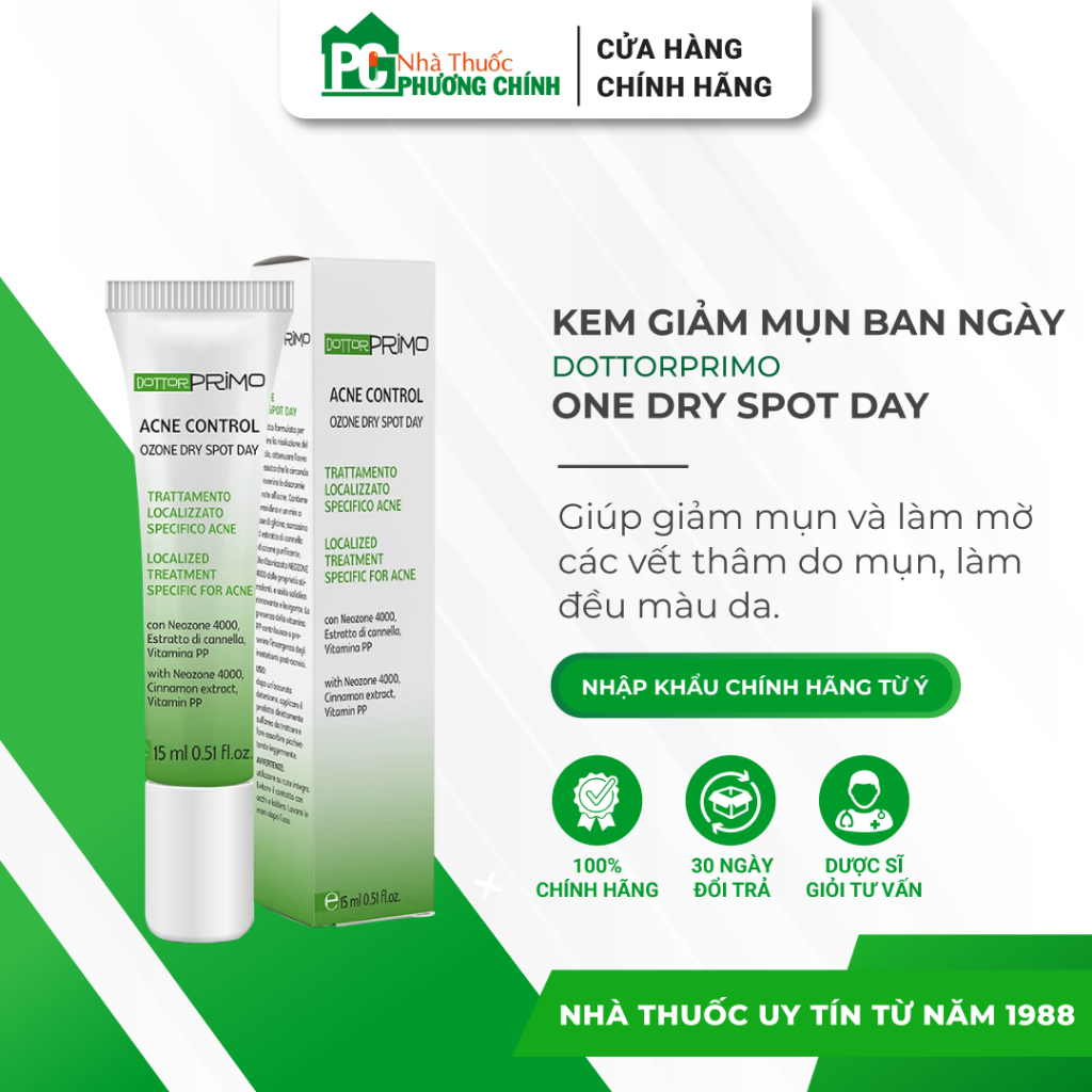 Dottorprimo Acne Control Ozone Dry Spot Day Cream (15ml Tube) | Shopee ...