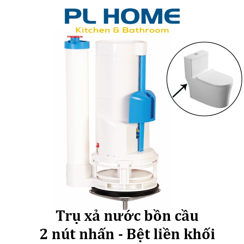 One-piece toilet flushing cylinder with 2 buttons, one-piece toilet ...