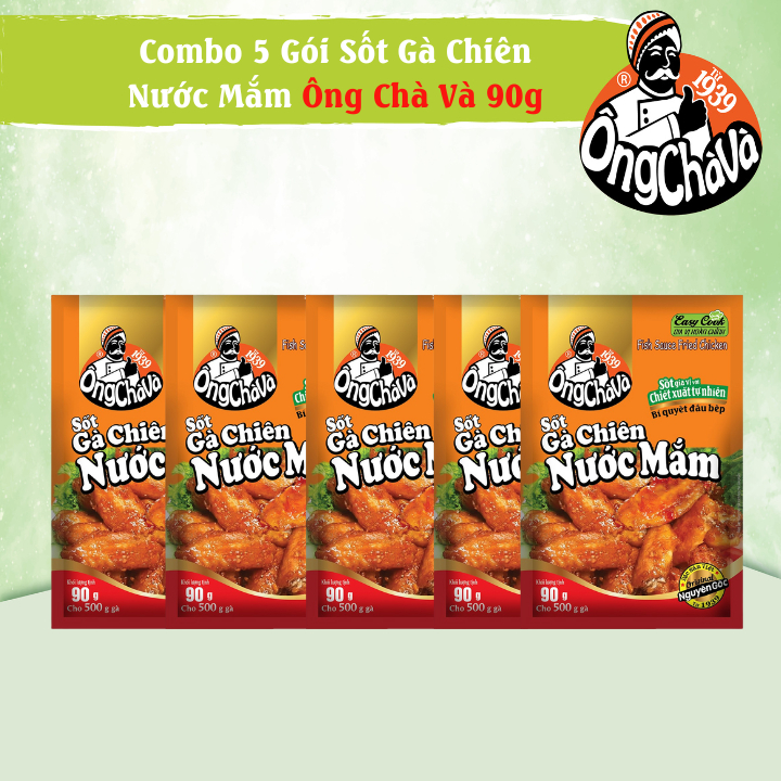 Combo of 5 Packets of Fried Chicken Sauce with Ong Cha Fish Sauce and ...
