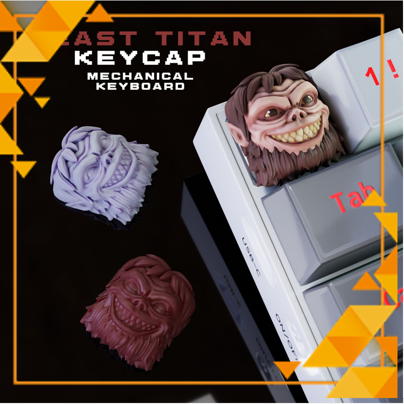 Keycap Anime Attack On Titan, Titan Zeke Monster (3D Printed Billet ...