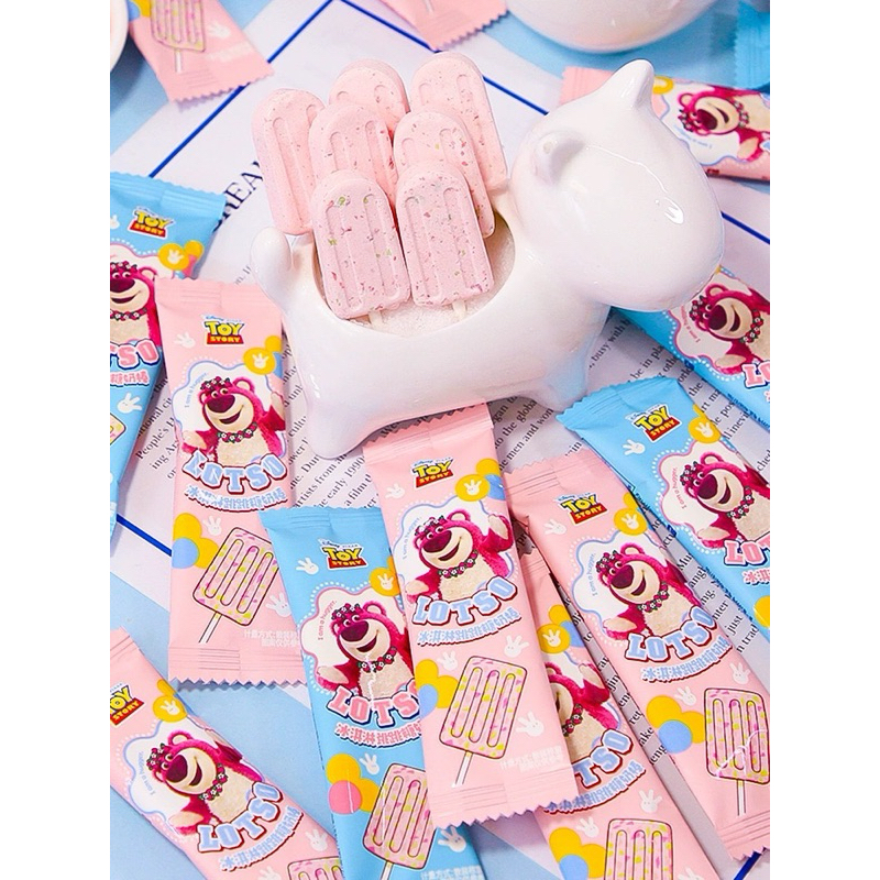 Lotso Strawberry Bear Lolipop lollipop with fruit milk flavor mixed ...