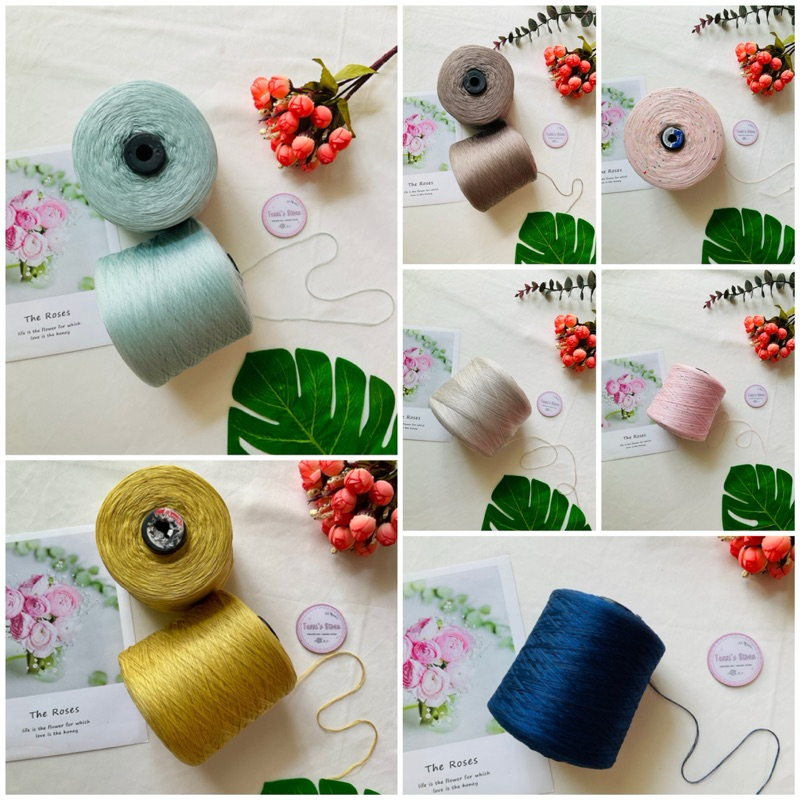 Yarn - 100% Latin Silk Yarn | Plain color, splash, flower arrangement ...