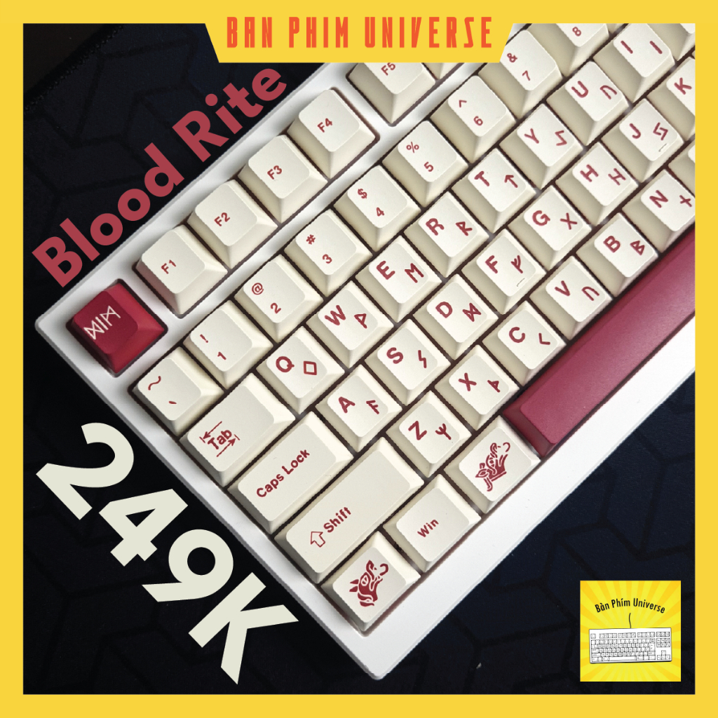 Keycap blood rite clone gmk blot - pbt dyesub keycap 127 buttons ...