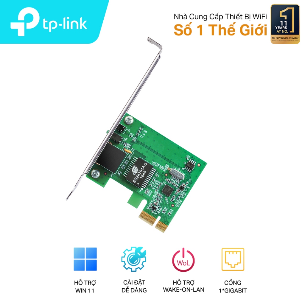 Tp-link PCI-E TG-3468 Wired Network Card (10 / 100 / 1000Mbps / 1 Port ...