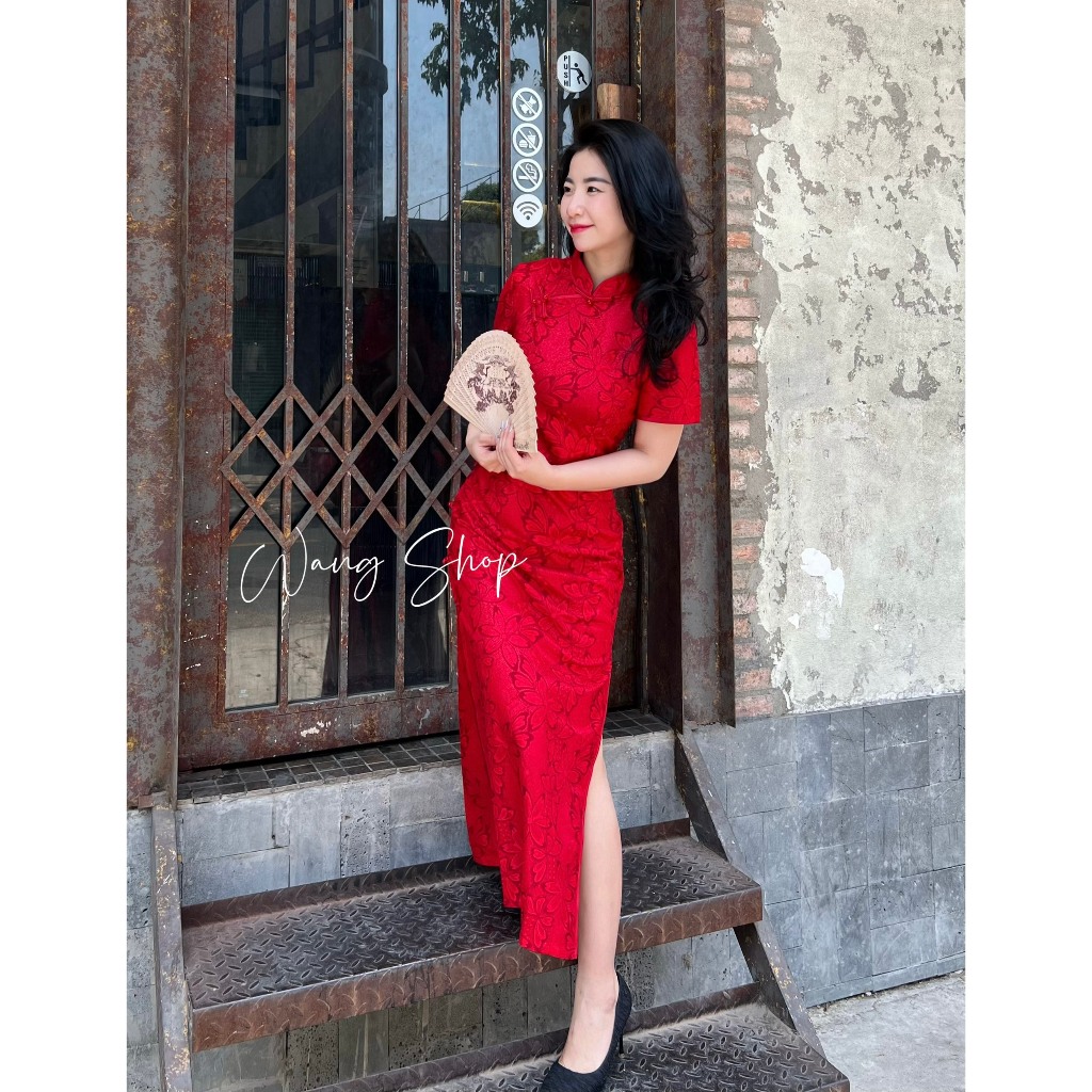 Wang shop - Modern cheongsam with short sleeves, beautiful shape from ...
