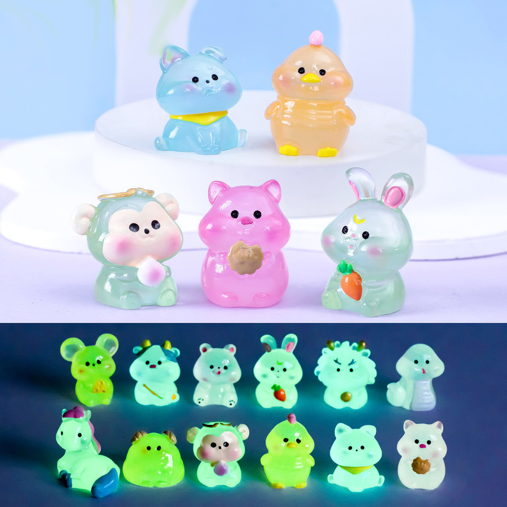 [Free sticker] Combo of 12 cute chibi glowing zodiac animals to ...