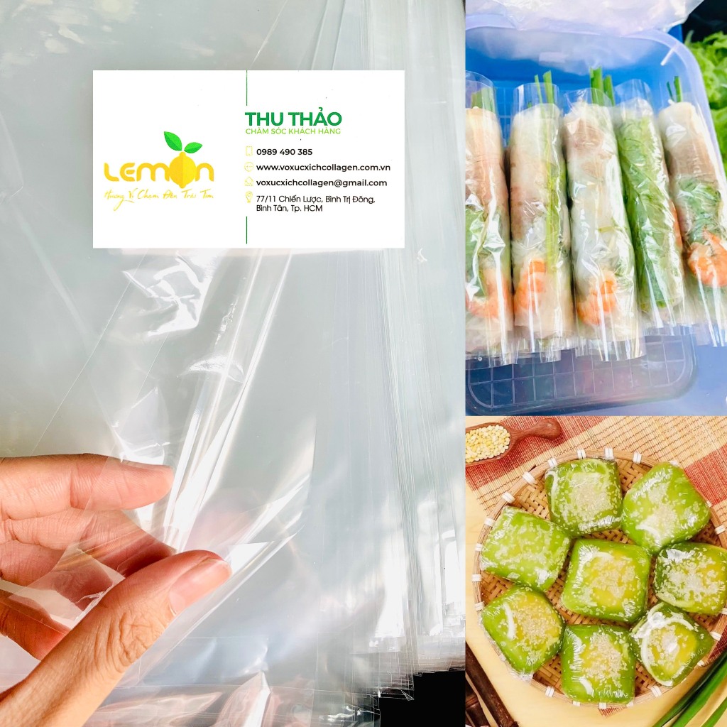 Pre-cut plastic pieces - Film to wrap spring rolls, rolls, spring rolls ...