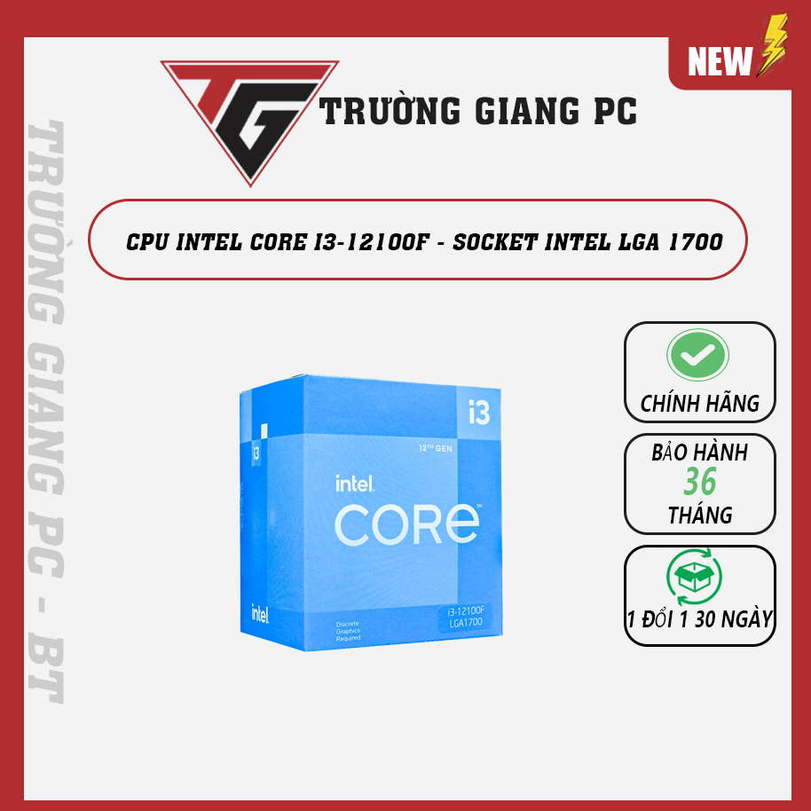 Cpu INTEL CORE I3-12100F - SOCKET INTEL LGA 1700 new Box | Shopee Singapore