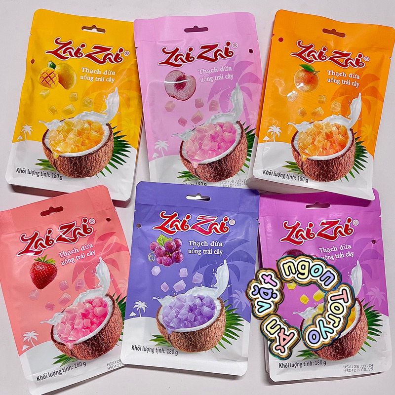 Zai Zai Duc Hanh coconut fruit jelly in many flavors (180g pack) | Shopee Singapore