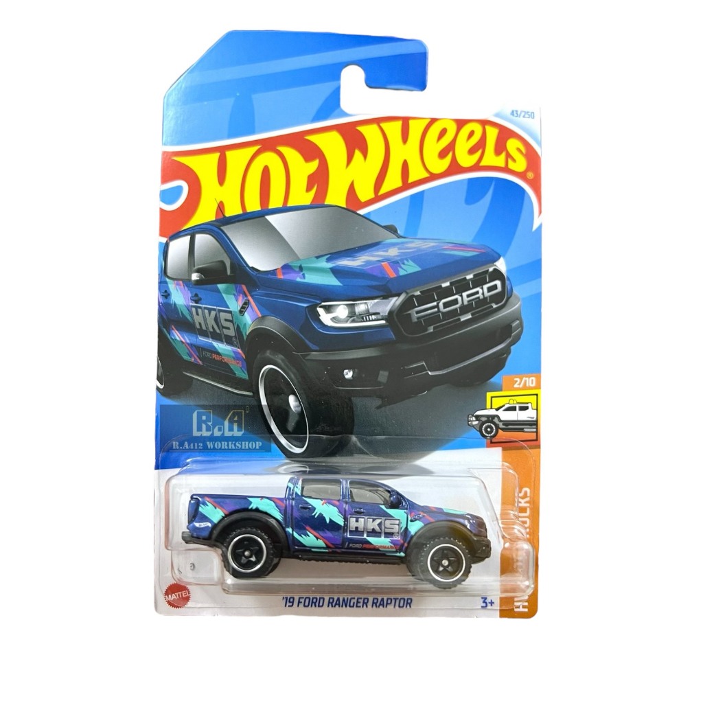 Hot Wheels Genuine 19 Ford Ranger Raptor Model - HKS decal (Box 2024 ...