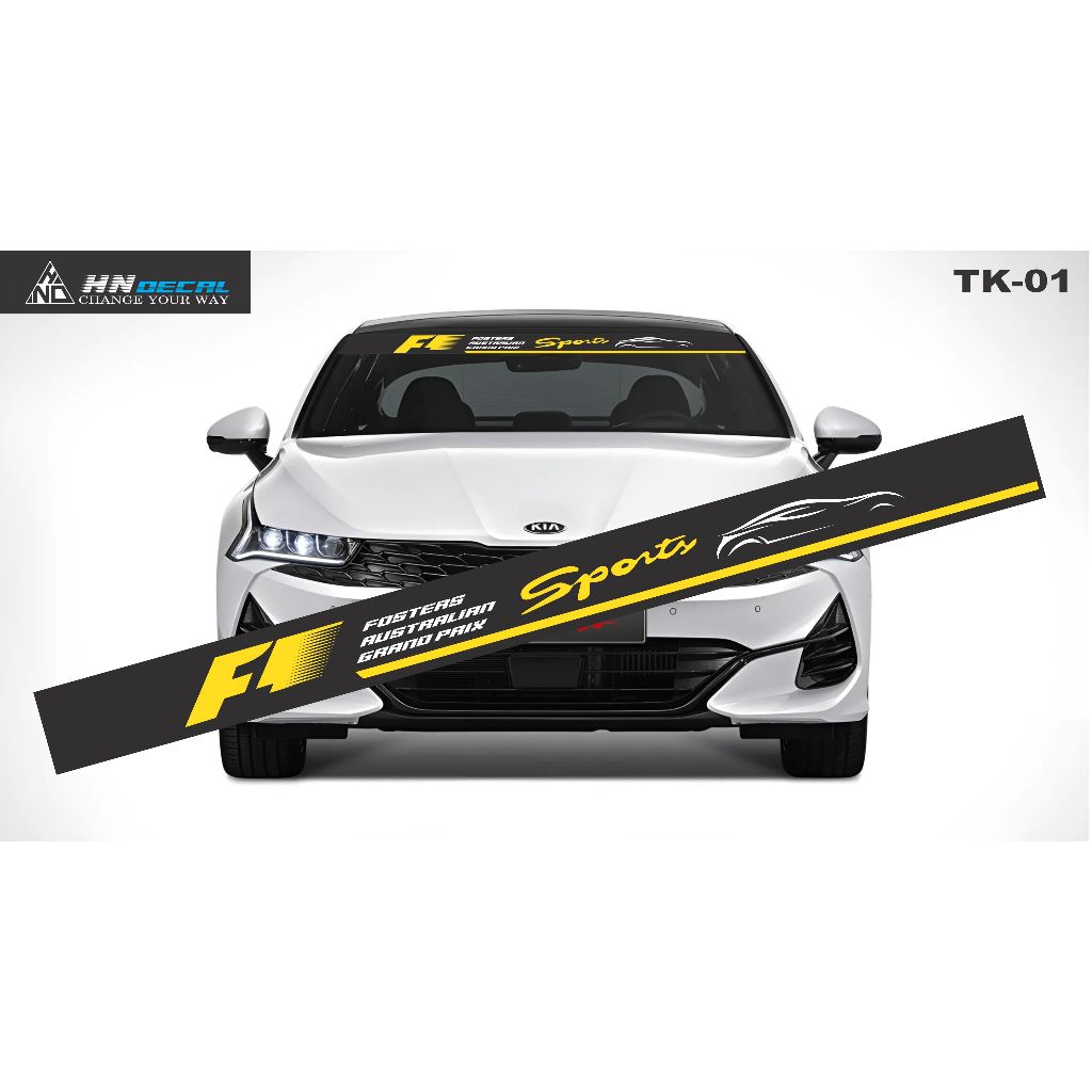 Fashionable car windshield decal - sun protection in many colors to ...