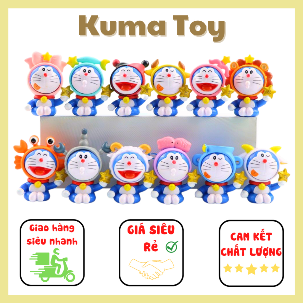 Very cute Doraemon model of 12 zodiac signs to decorate study tables ...