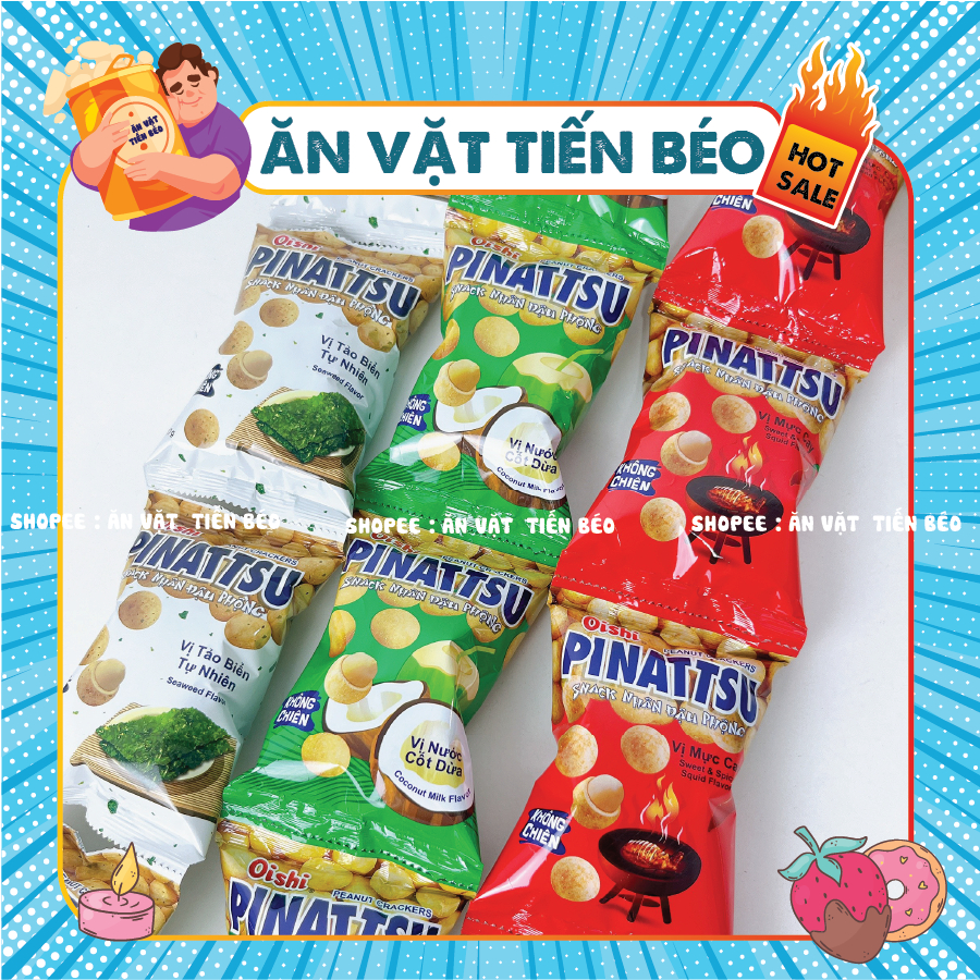 (COMBO 10 PACK) Pinatsu Oishi Peanut Snack 3 Flavors Coconut, Spicy ...