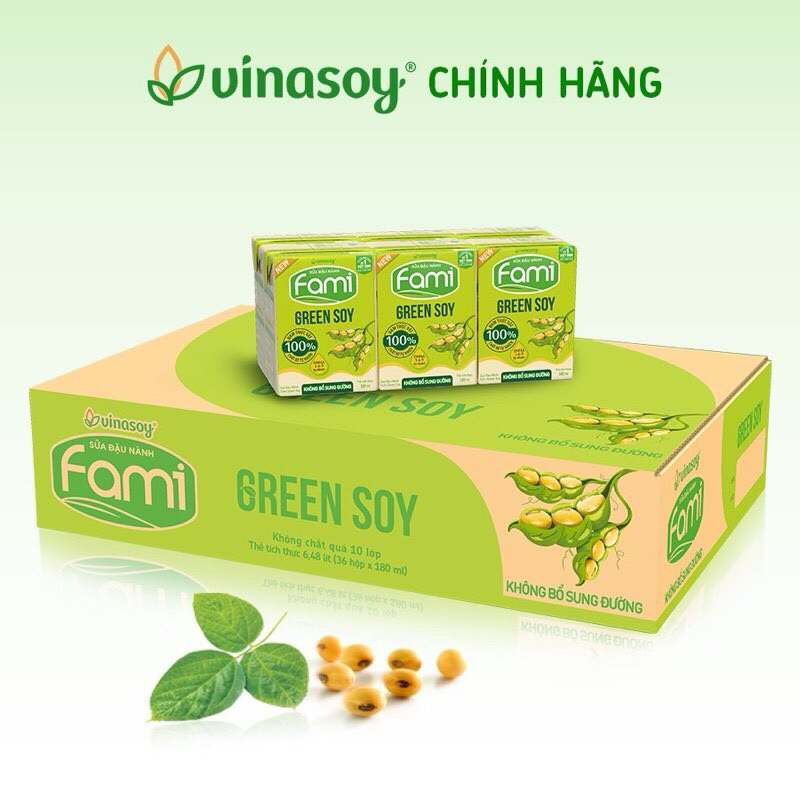Carton of Fami Green soy soy soy milk very low in sugar/no added sugar (36*180ml) | Shopee Singapore