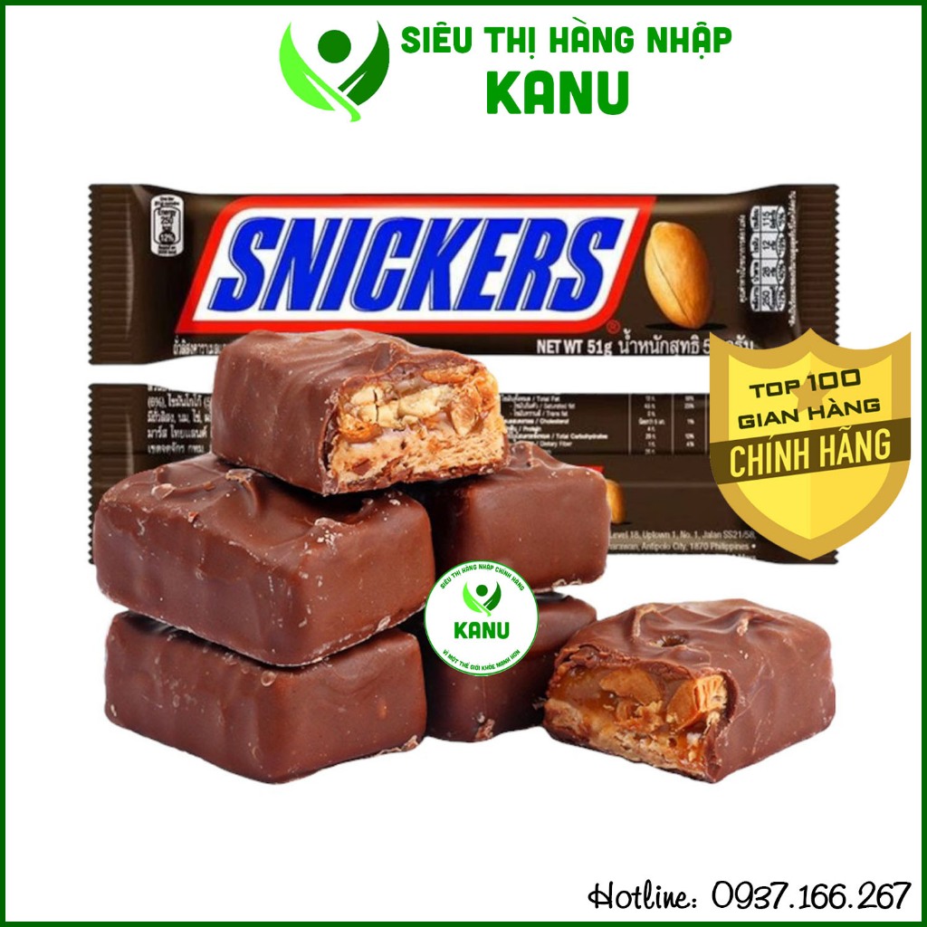 A Chocolate Bar Mixed With American Snickers Peanuts 51g, Delicious ...