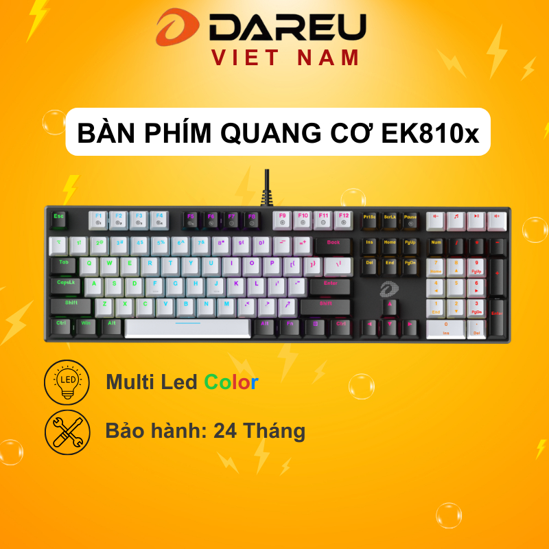 DAREU EK810X Gaming Optical Mechanical Keyboard (WATERPROOF, Optical ...