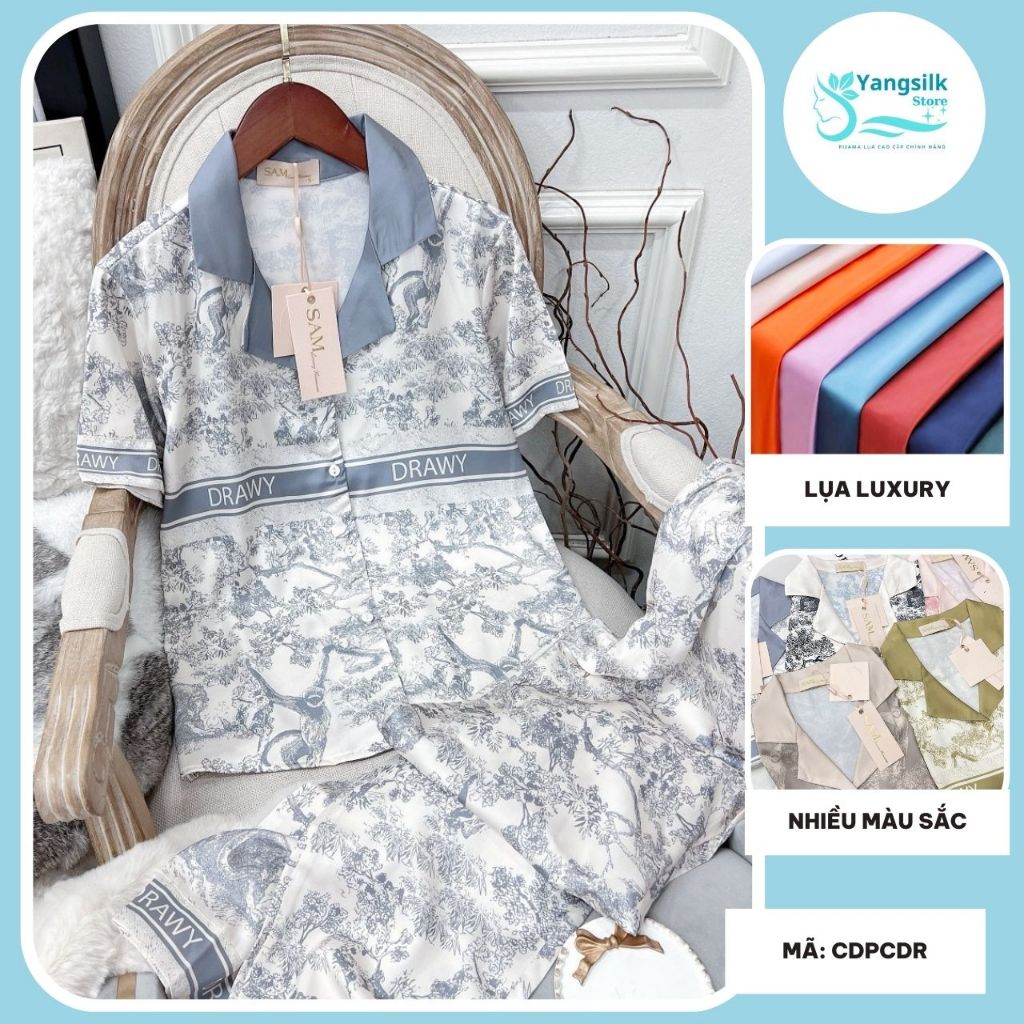 Sam luxury CDPCDR high-end women's pajamas with short sleeves and long ...