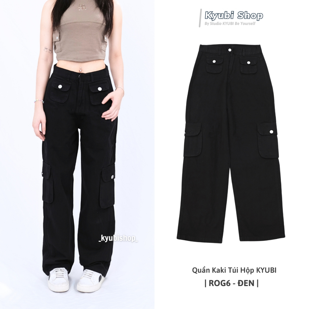 Hiphop cargo style khaki jeans with box pockets (many models) - ulzzang ...