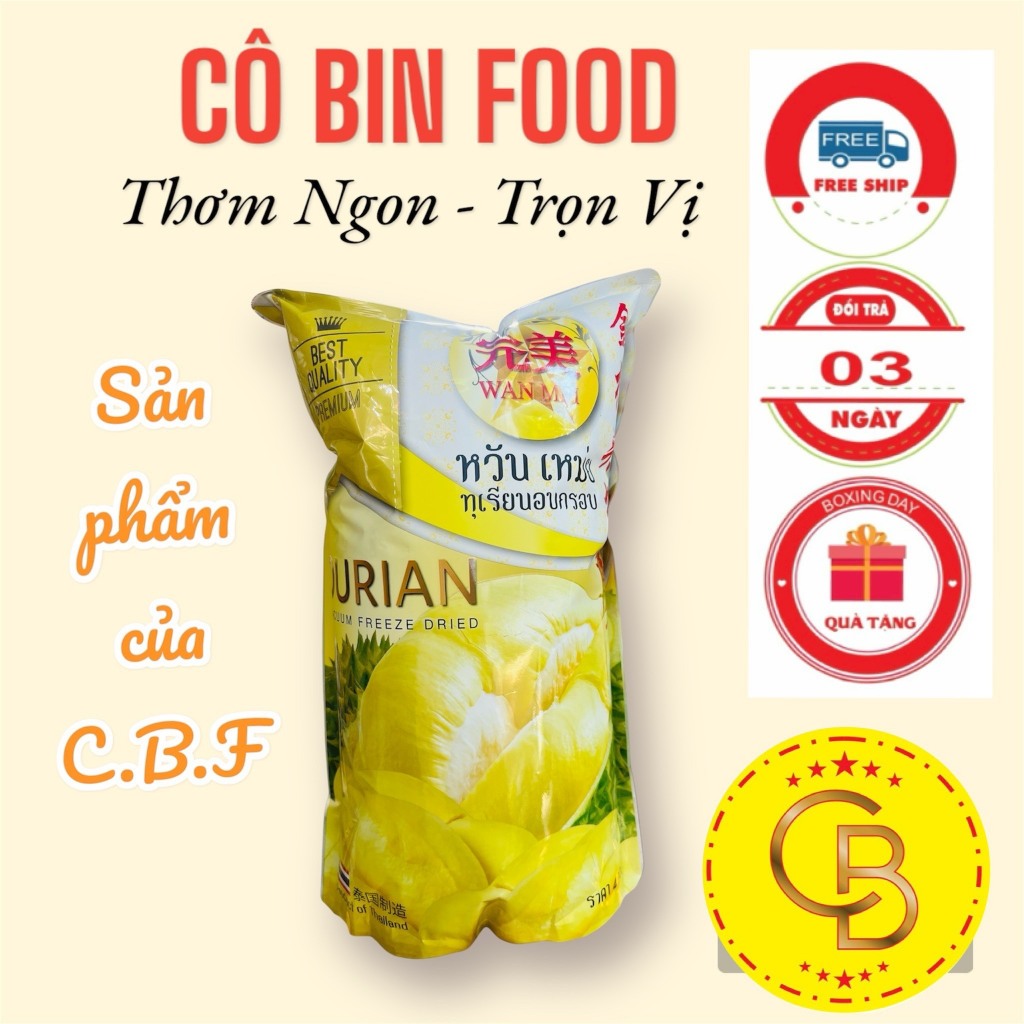 Wan MEI Thai dried durian, large package 420gr (6 small packages ...