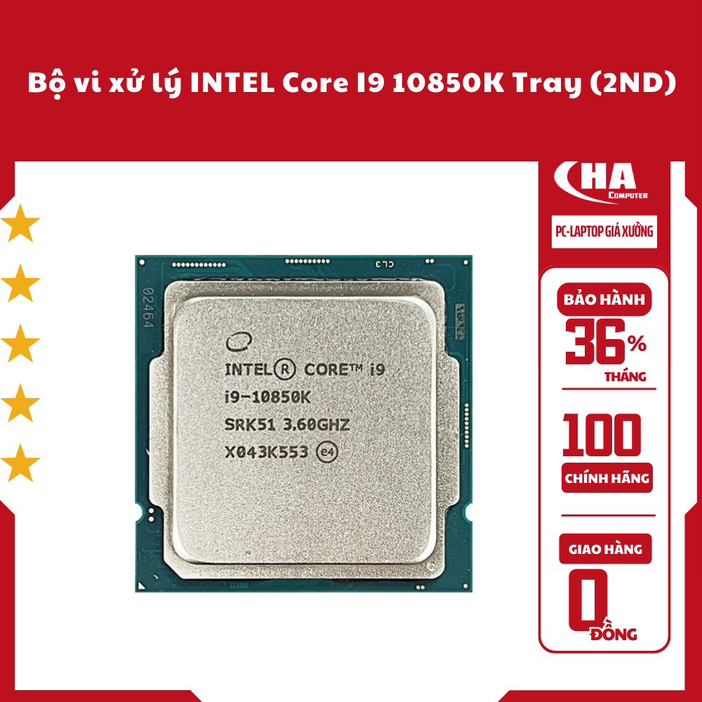 Intel Core i9 CPU (3.60GHz Turbo Up To 5.20GHz, 10 Cores 20 Threads ...