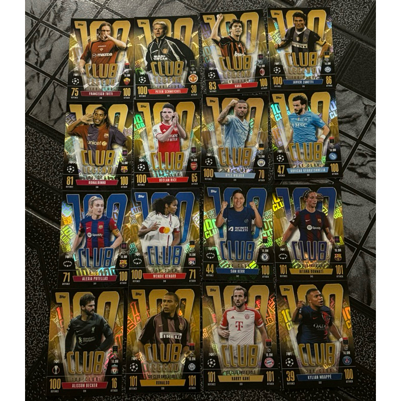 [GENUINE] MATCH ATTAX EXTRA 23/24 100 CLUB PLAYER CARD (Free Toploader ...