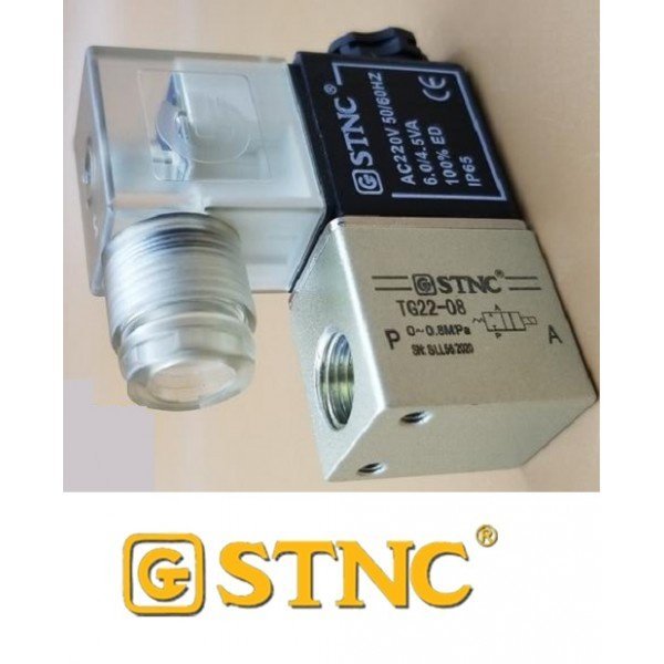 Pneumatic solenoid valve with 2 doors and 2 positions, pneumatic ...