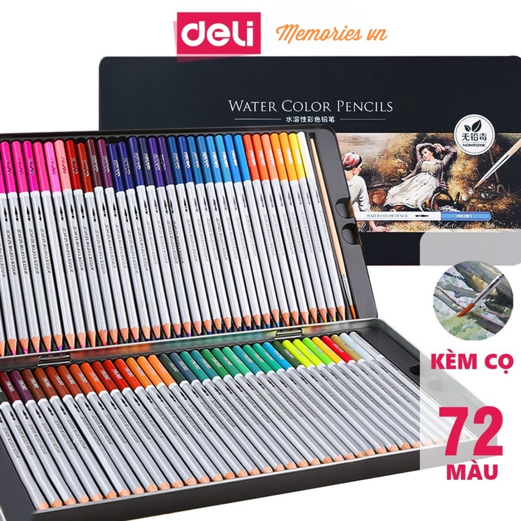 Water-based Deli Color Pencil With Finenolo Professional Brush, Multi ...