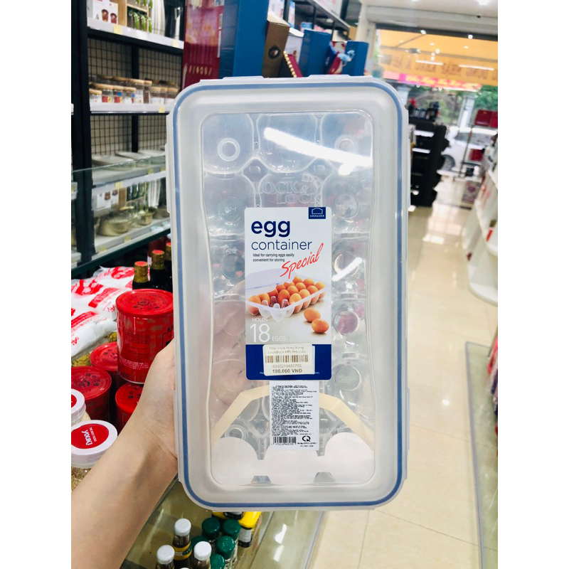 LOCK & LOCK Lock& HPL955 18 Compartment Egg Storage Box - BABYHOPSG ...